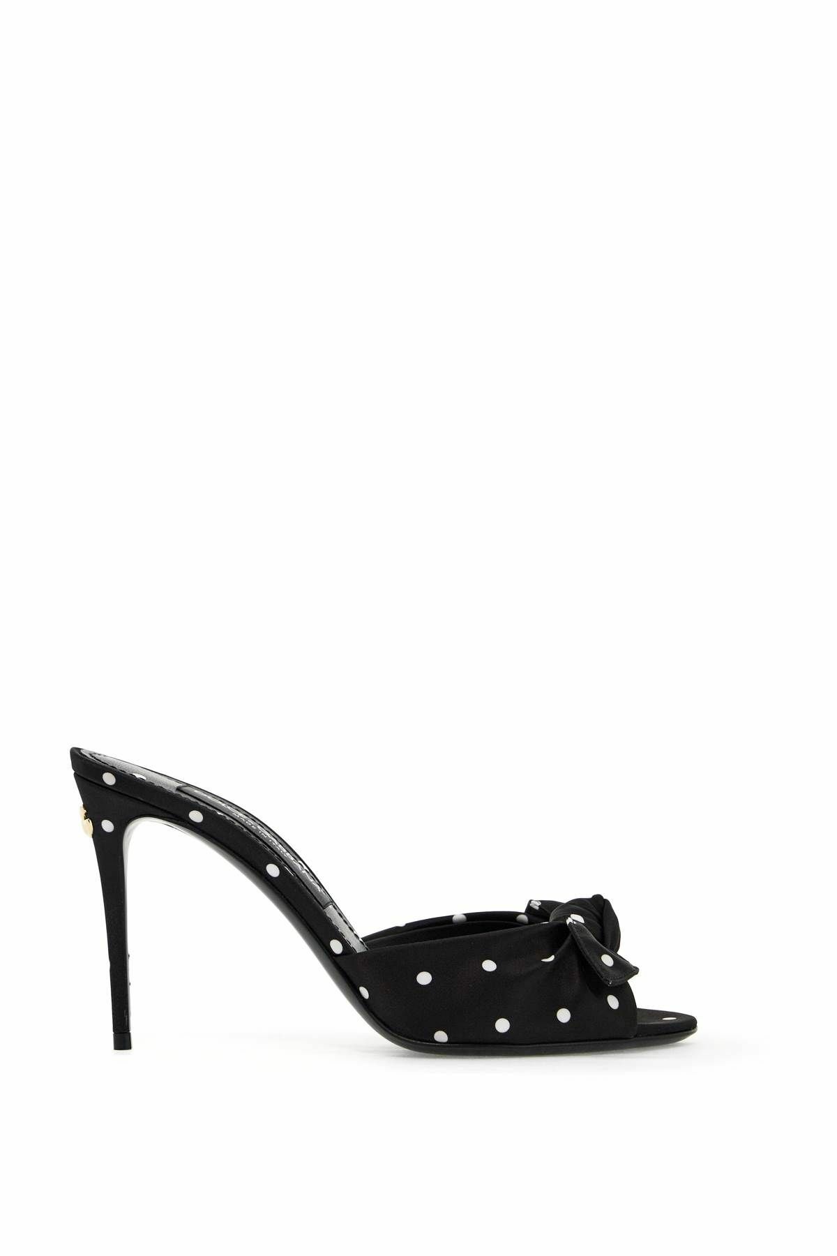 DOLCE & GABBANA printed satin mules for Black Dolce & Gabbana