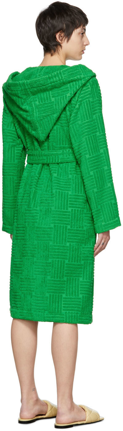 Bottega Veneta Green Intreccio Bath Robe Bottega Veneta