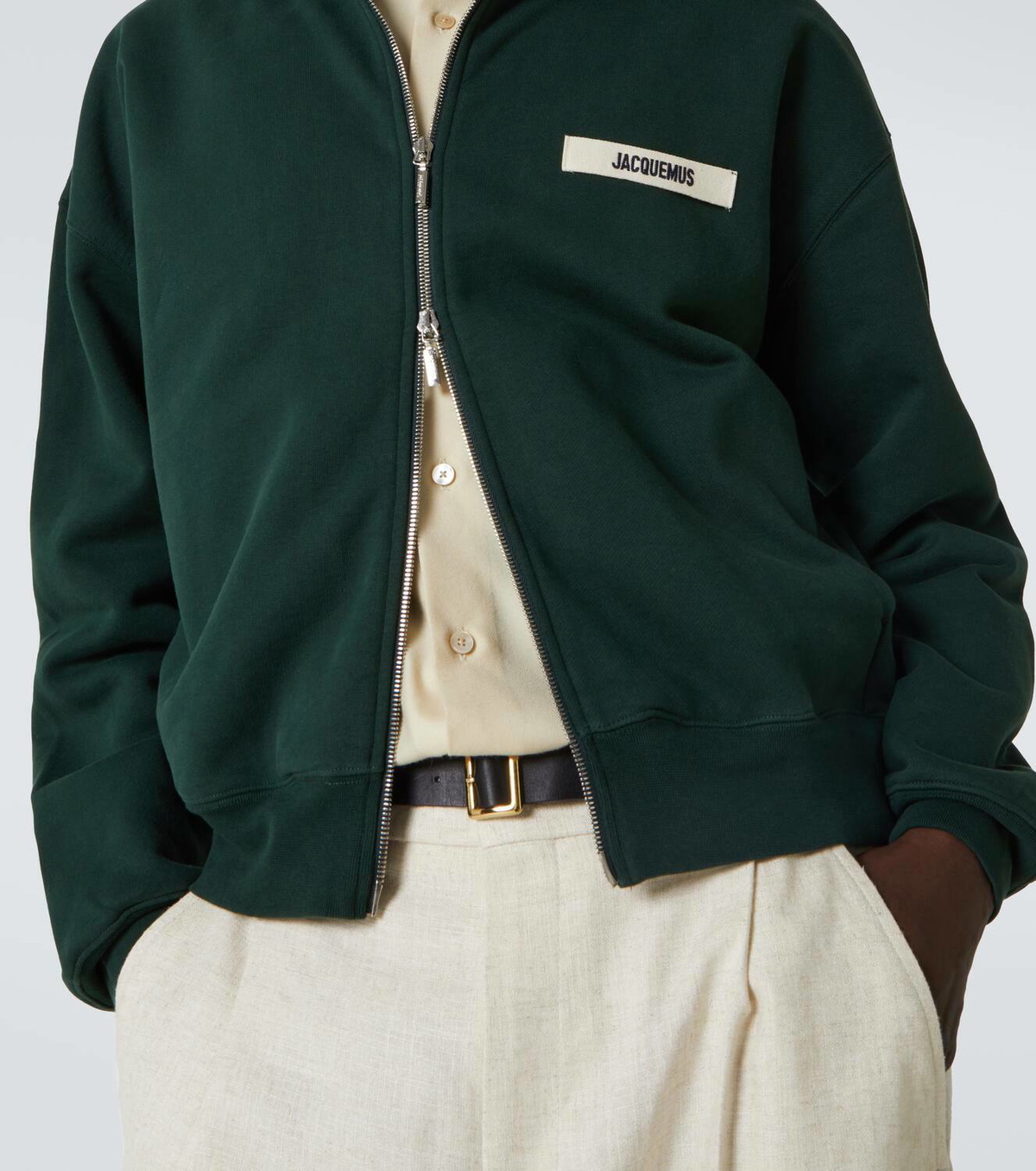 Jacquemus Cotton jersey zip-up hoodie Jacquemus