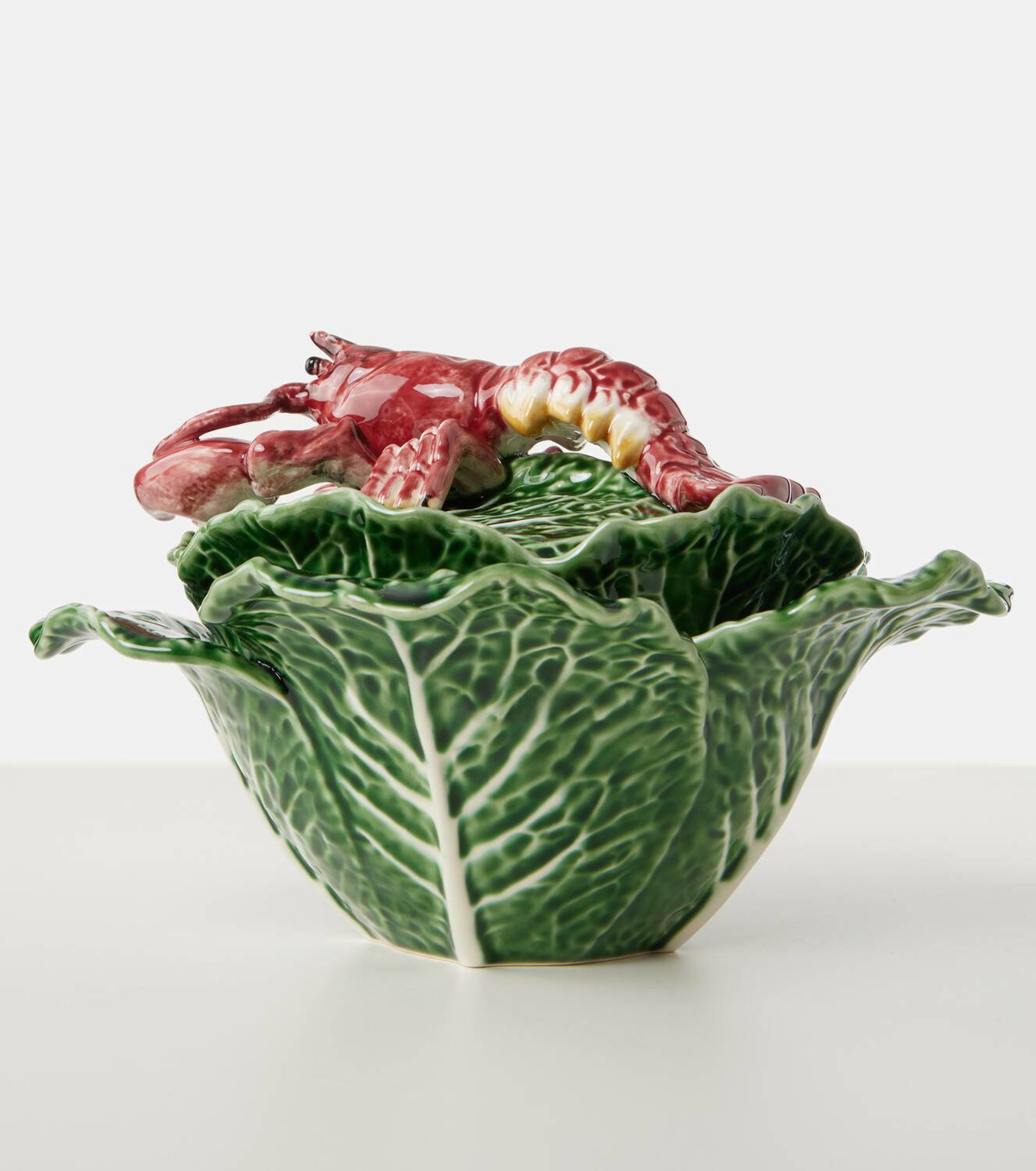 Bordallo Pinheiro Cabbage With Lobsters earthenware serving bowl ...