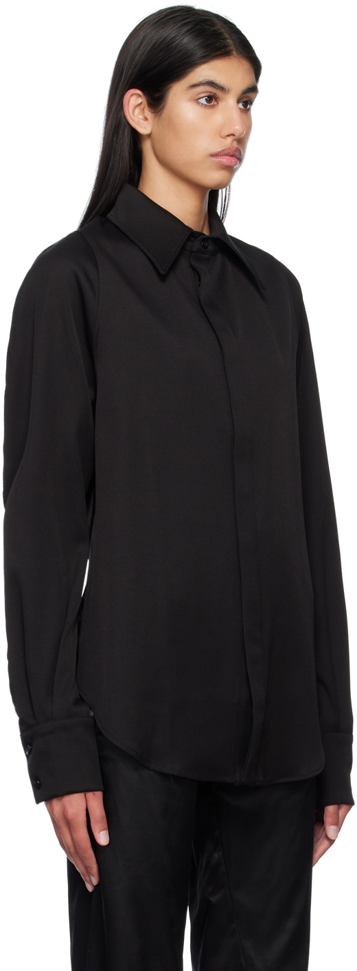 Bianca Saunders Black Row Back Shirt Bianca Saunders