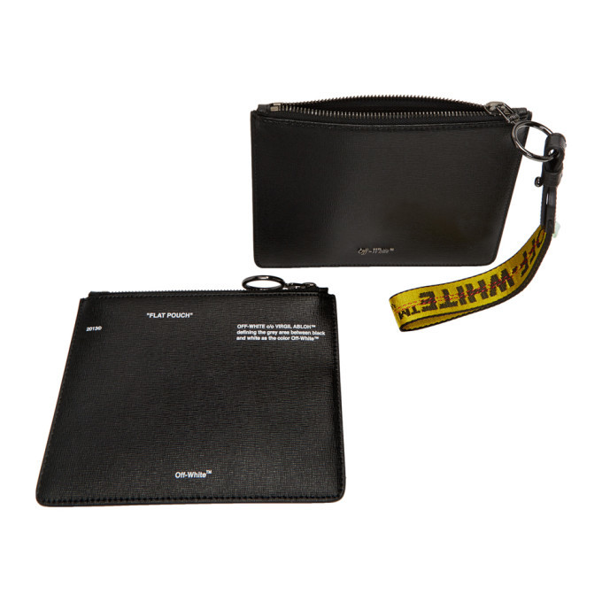 Off-White Black Double Flat Pouch Off-White