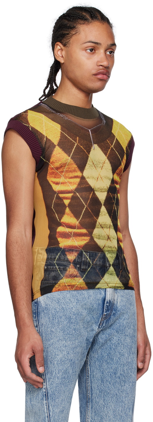 Y/Project Yellow & Burgundy Jean Paul Gaultier Edition Tank Top Y/Project
