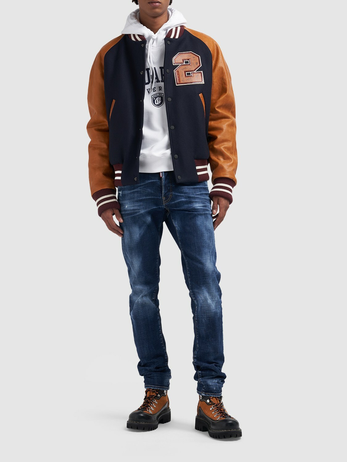 DSQUARED2 - Logo Wool Blend Varsity Jacket Dsquared2