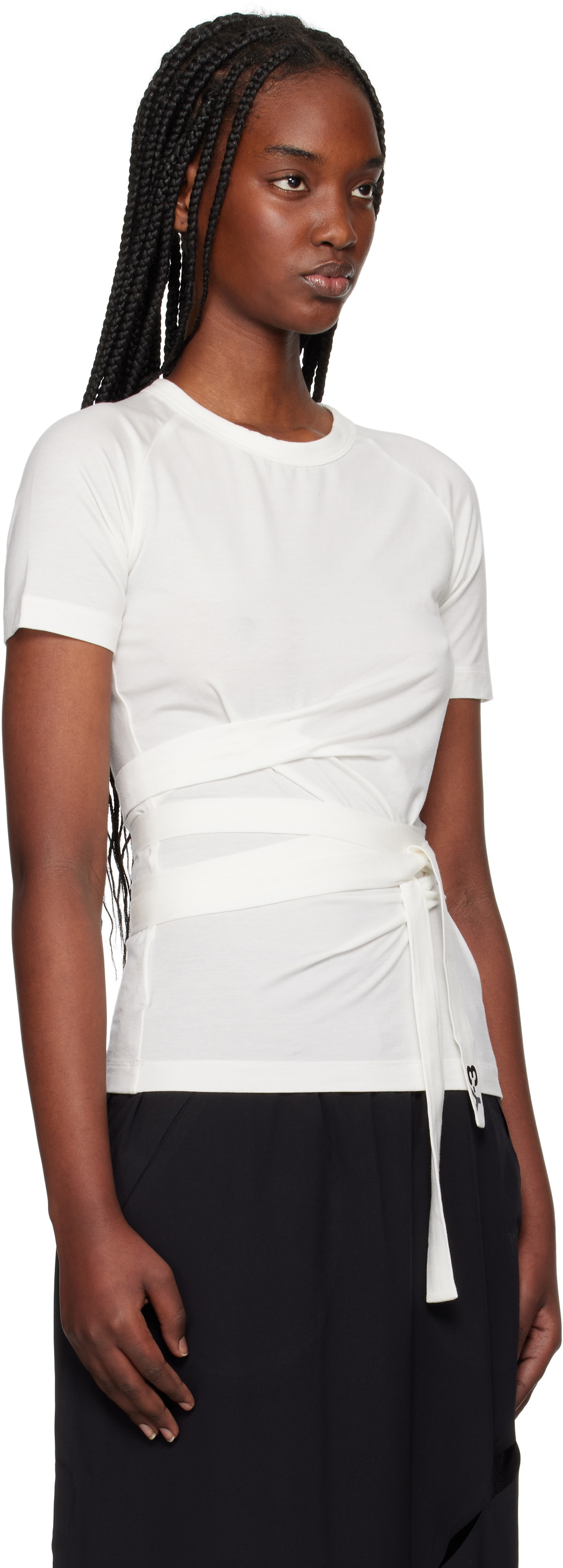 Y-3 White Wrap T-shirt Y-3