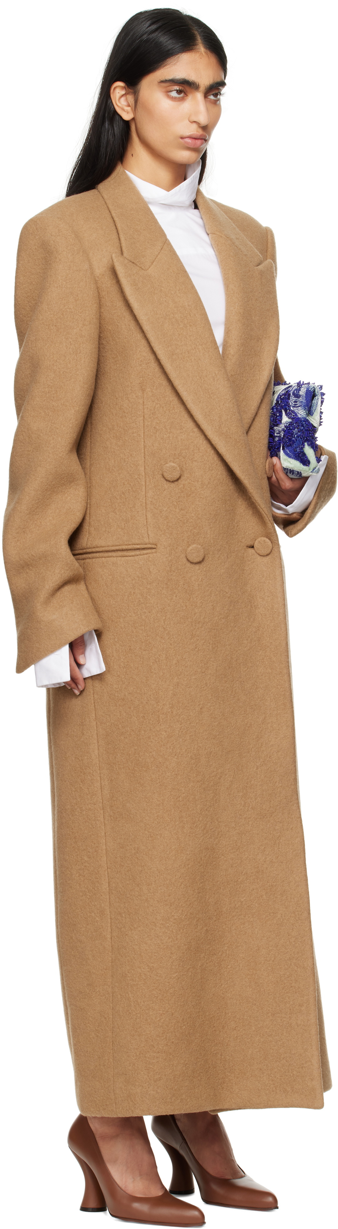 Dries Van Noten Tan Wool Coat Dries Van Noten