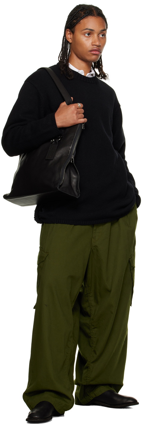 Yohji Yamamoto Black Side String Sweater Yohji Yamamoto