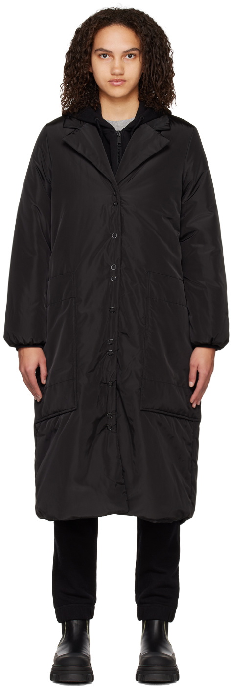 GANNI Black Relaxed-Fit Coat GANNI