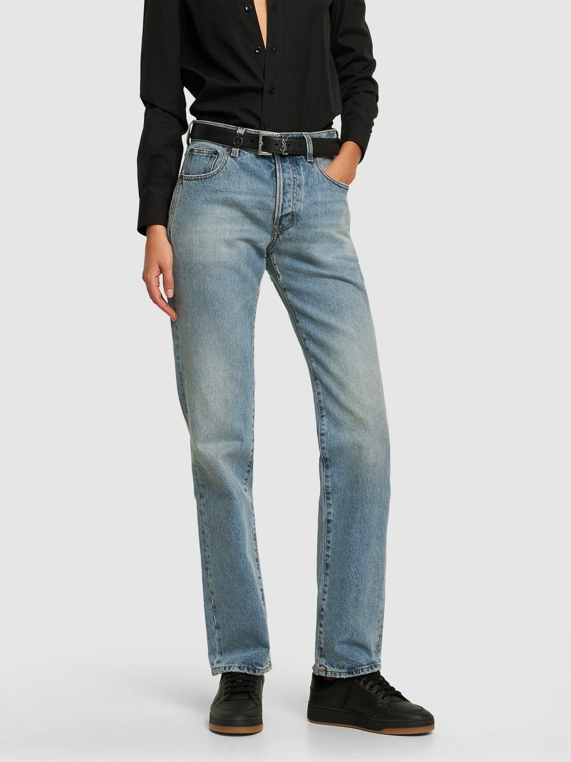 SAINT LAURENT - 20mm Sl61 Low Top Leather Sneakers Saint Laurent