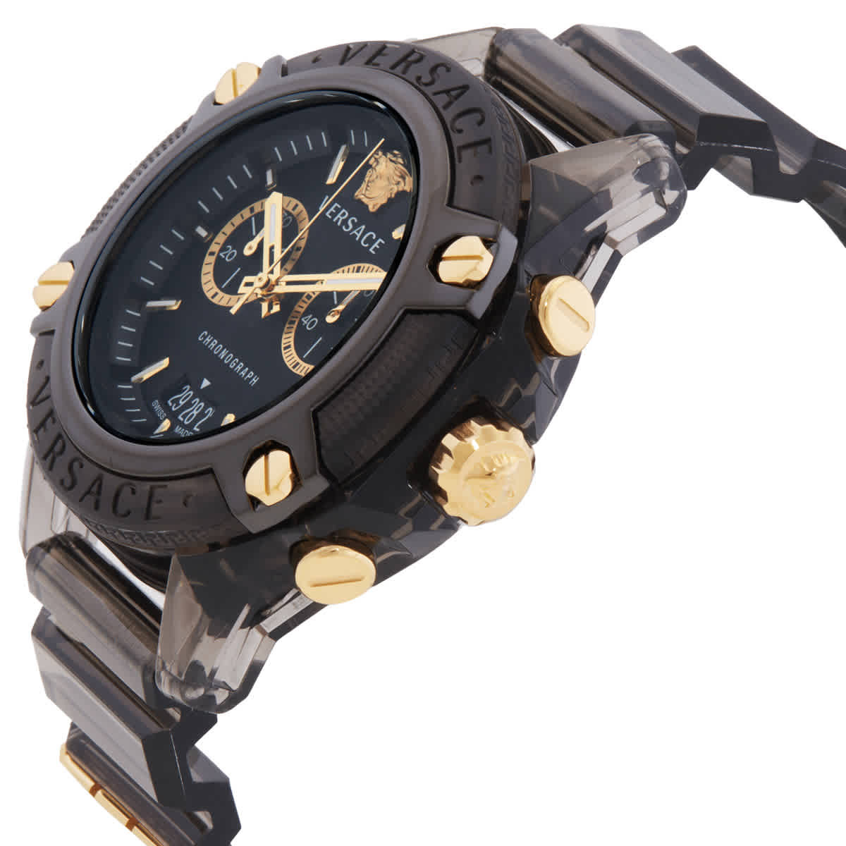 Versace Icon Active Chronograph Quartz Black Dial Unisex Watch ...