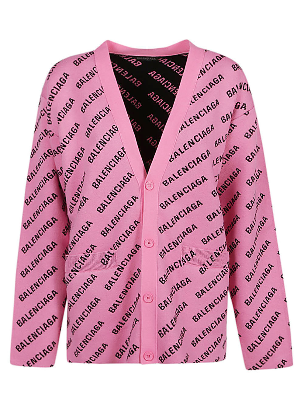 BALENCIAGA - Allover Logo Cotton Cardigan Balenciaga