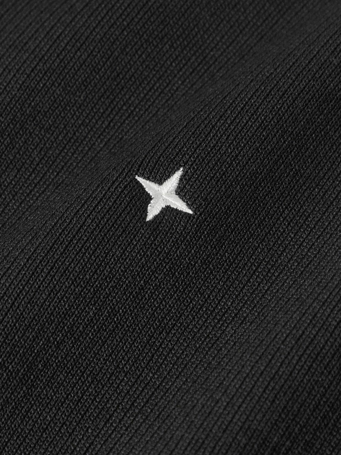 Stone Island - Logo-Embroidered Ribbed-Knit Zip-Up Sweater - Black ...