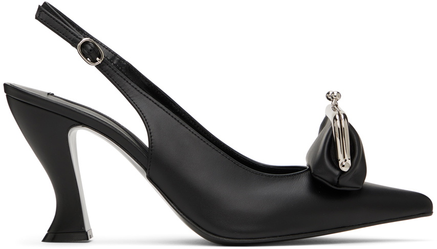 Pushbutton Black Coin Purse Heels Pushbutton