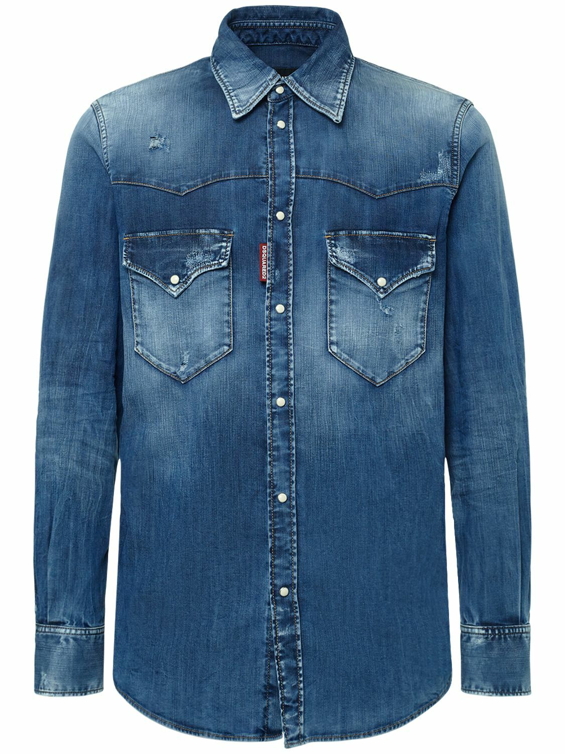 DSQUARED2 - Western Cotton Denim Shirt Dsquared2