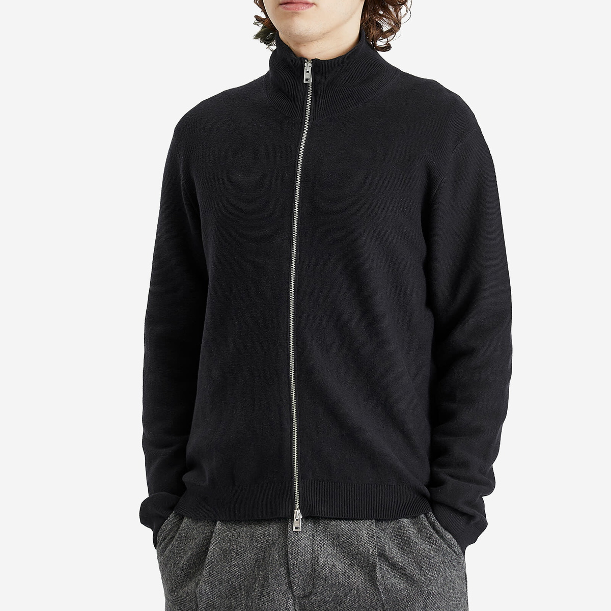 Norse Projects Men's Links Cotton Linen Zip Jacket in Dark Navy Norse ...