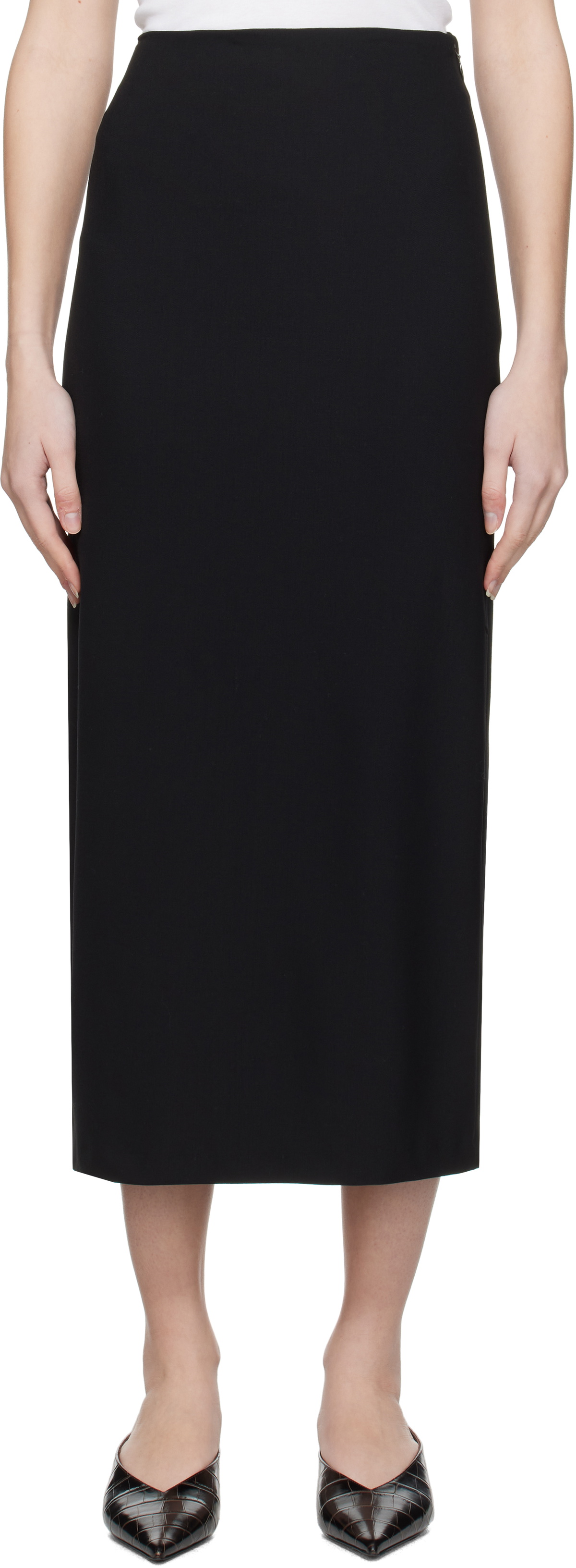 Loulou Studio Black Samos Maxi Skirt Loulou Studio