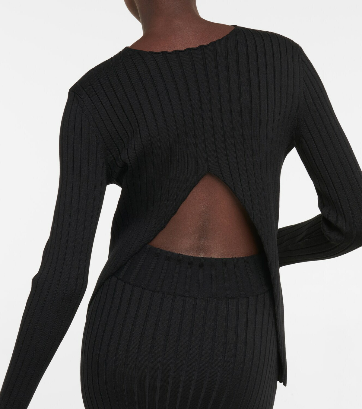 The Row - Ash cutout-detail ribbed-knit silk top The Row