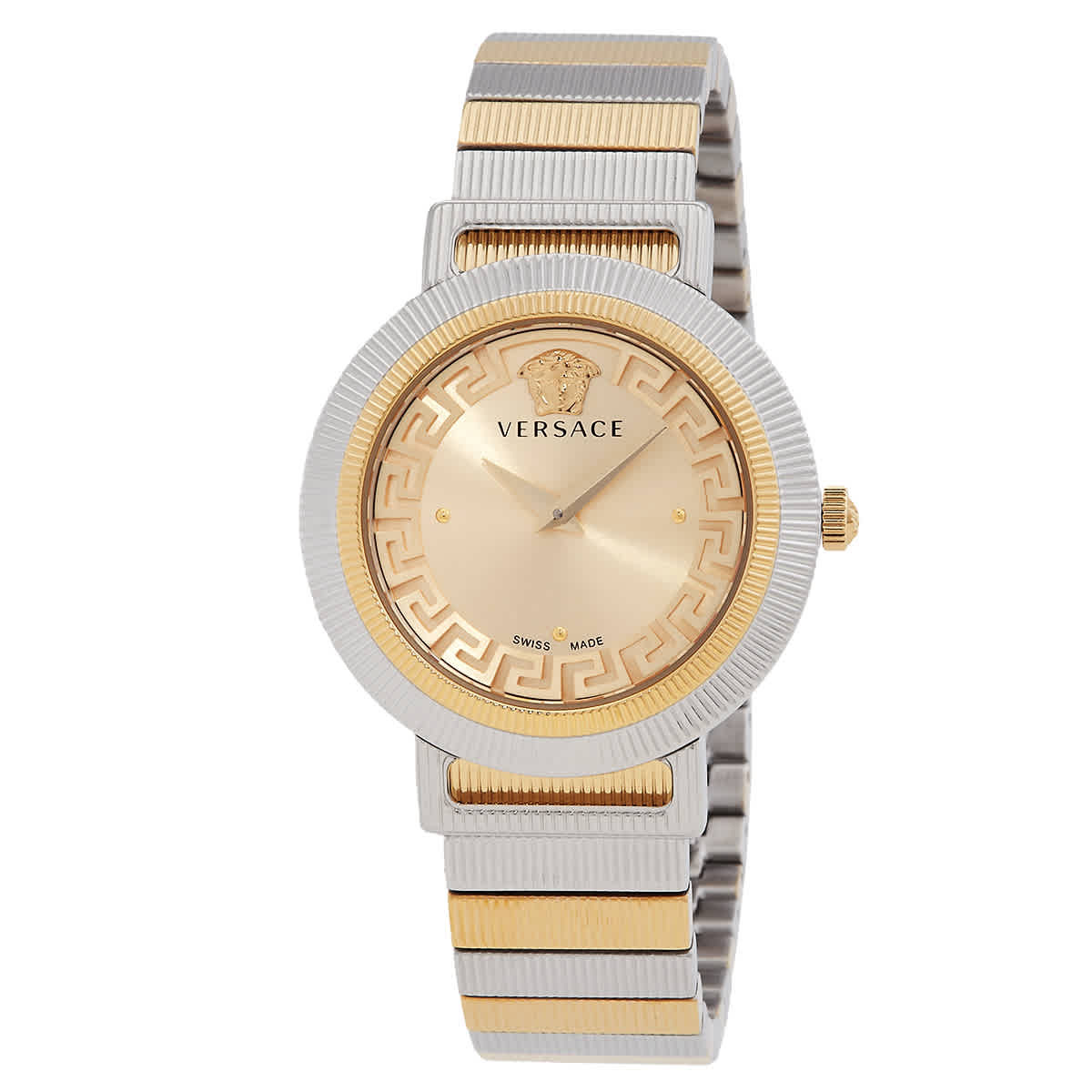 Versace Greca Chic Quartz Gold Dial Ladies Watch VE3D00422 Versace