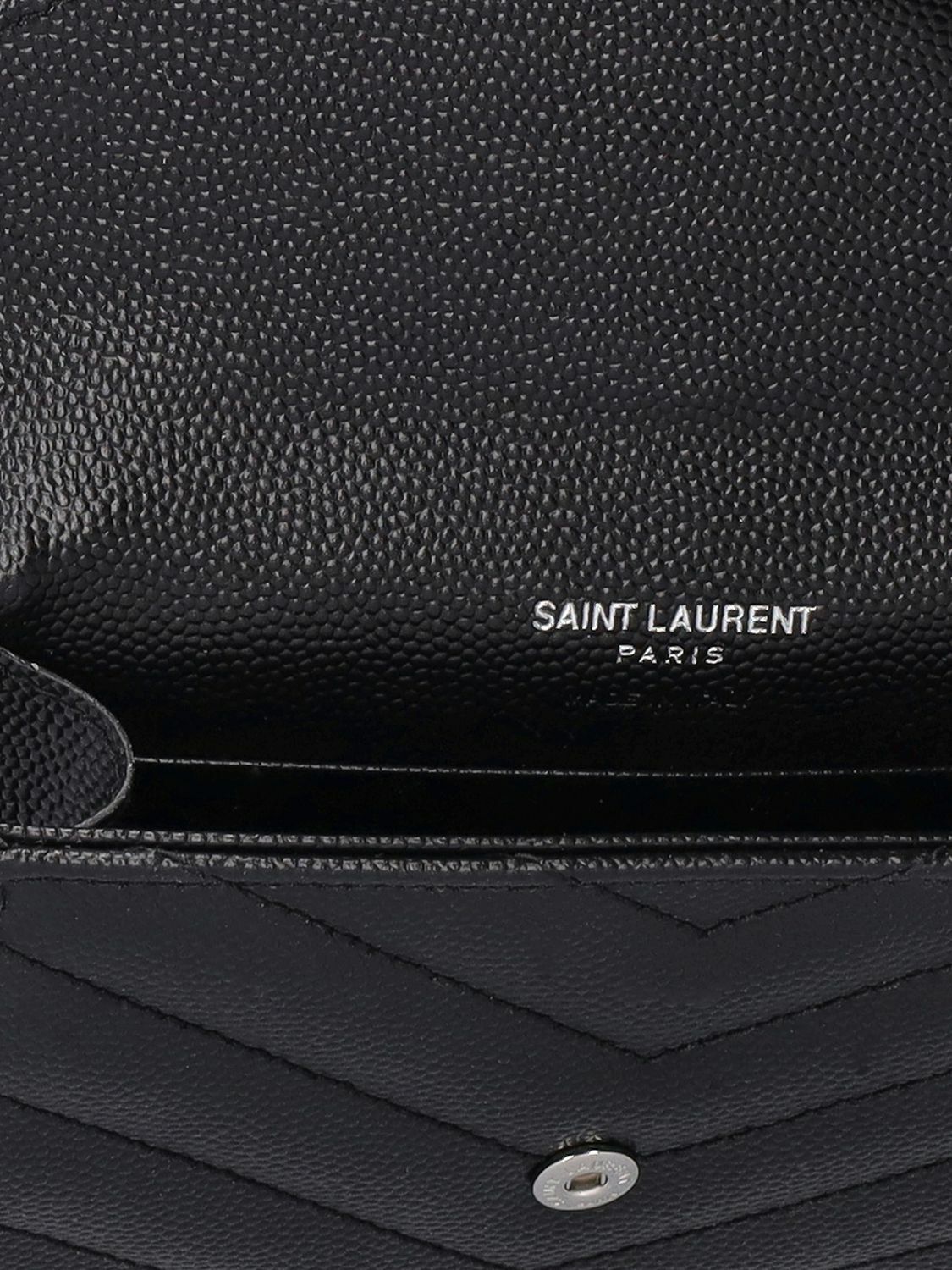 SAINT LAURENT Sm Monogram Leather Envelope Wallet Saint Laurent