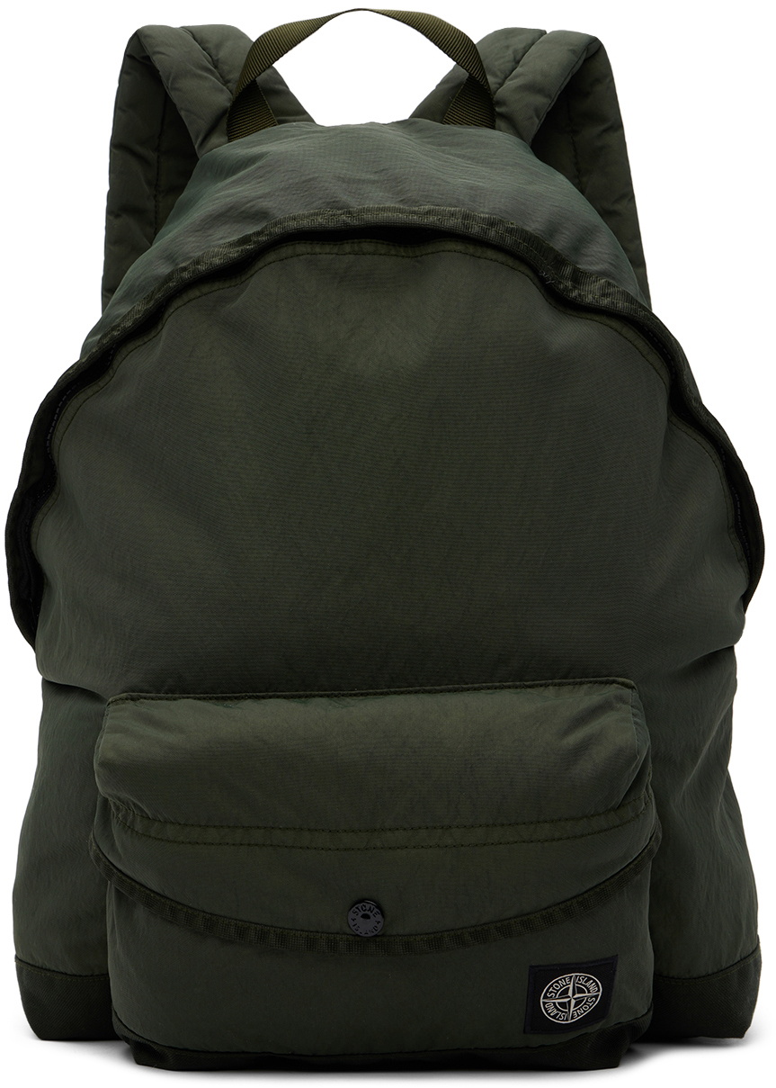 Stone Island Junior Kids Khaki Utility Backpack Stone Island Junior