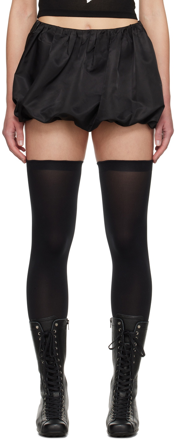 OPEN YY Black Bubble Hem Miniskirt OPEN YY