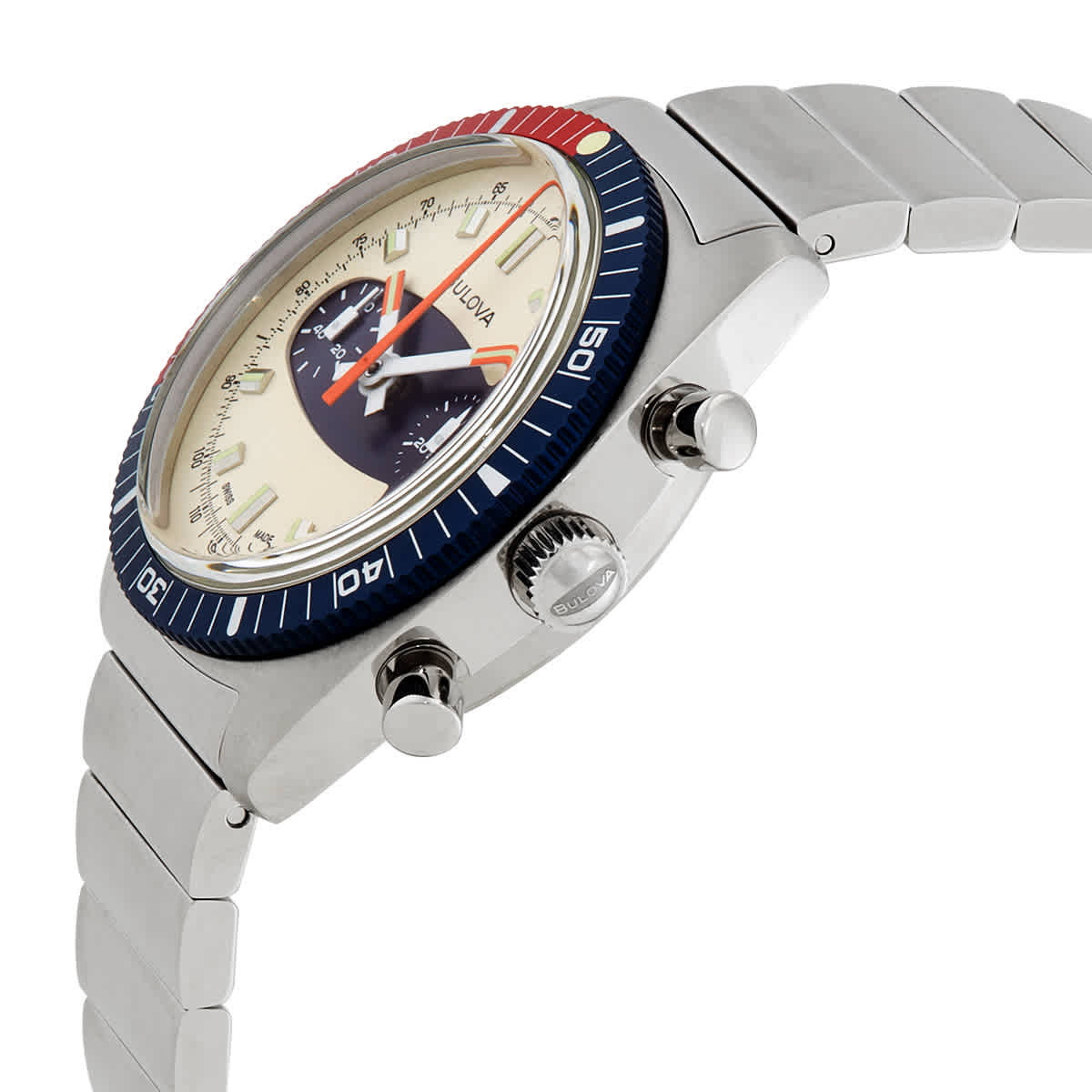 Bulova Limited Edition Chronograph A Automatic Off-White Dial Mens ...