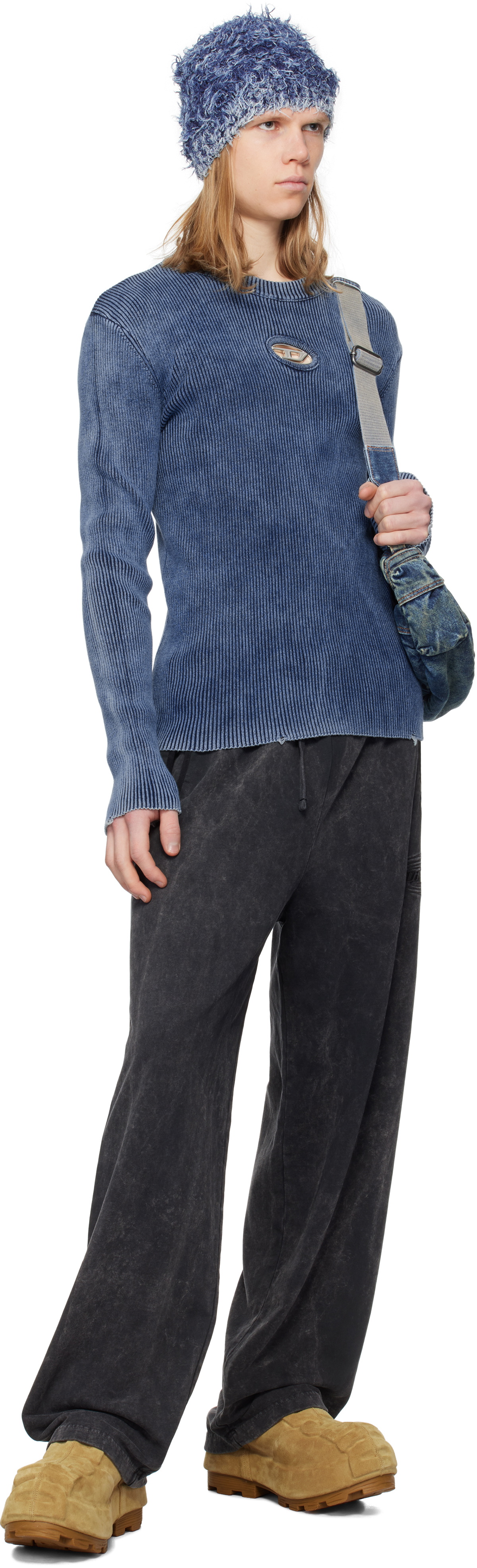 Diesel Blue Travel 3000-Multipocket Denim Bag Diesel