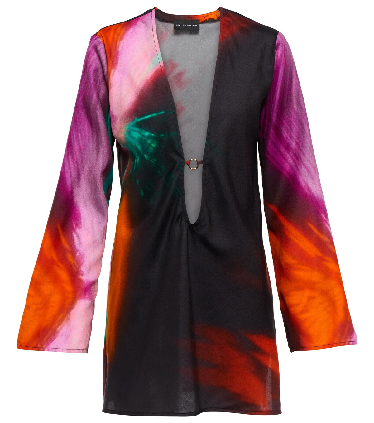Louisa Ballou - Mini Ring silk and cotton kaftan Louisa Ballou