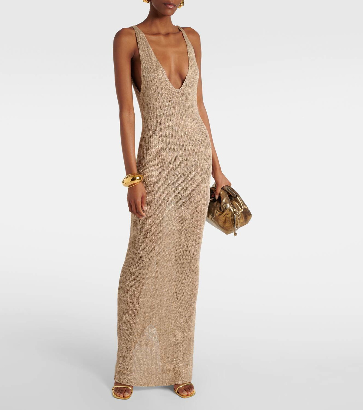 Bananhot Sunny lamé maxi dress Bananhot