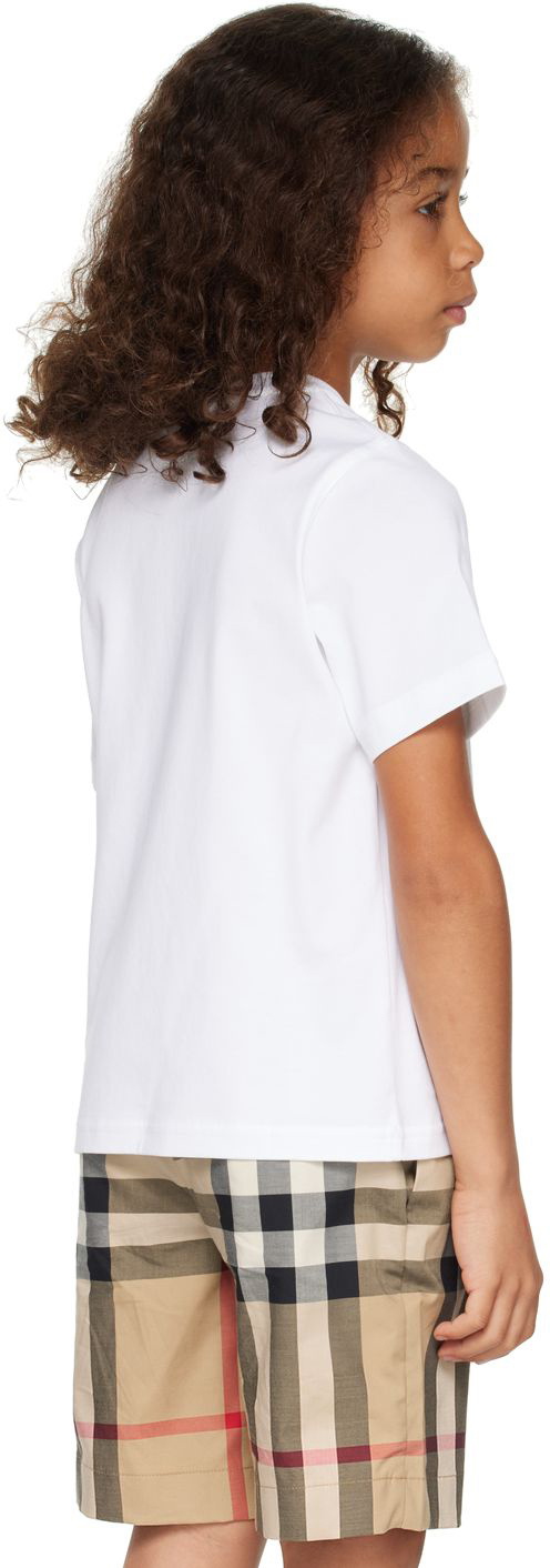 Burberry Kids White Bonded T-Shirt Burberry
