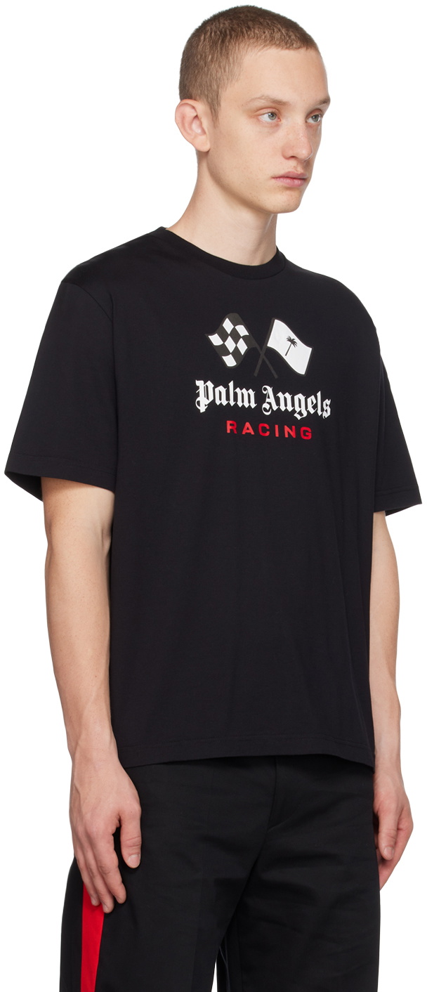 Palm Angels Black MoneyGram Haas F1 Edition 'Racing' T-Shirt Palm Angels