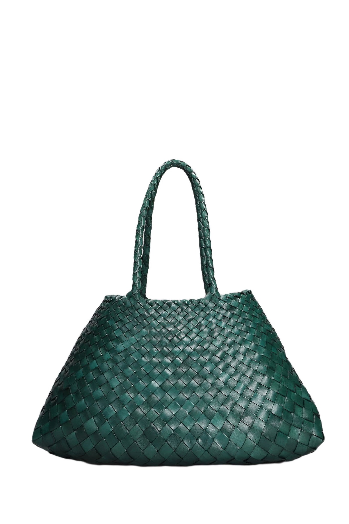 Dragon Diffusion Santa Croce Big Tote In Green Leather Dragon Diffusion