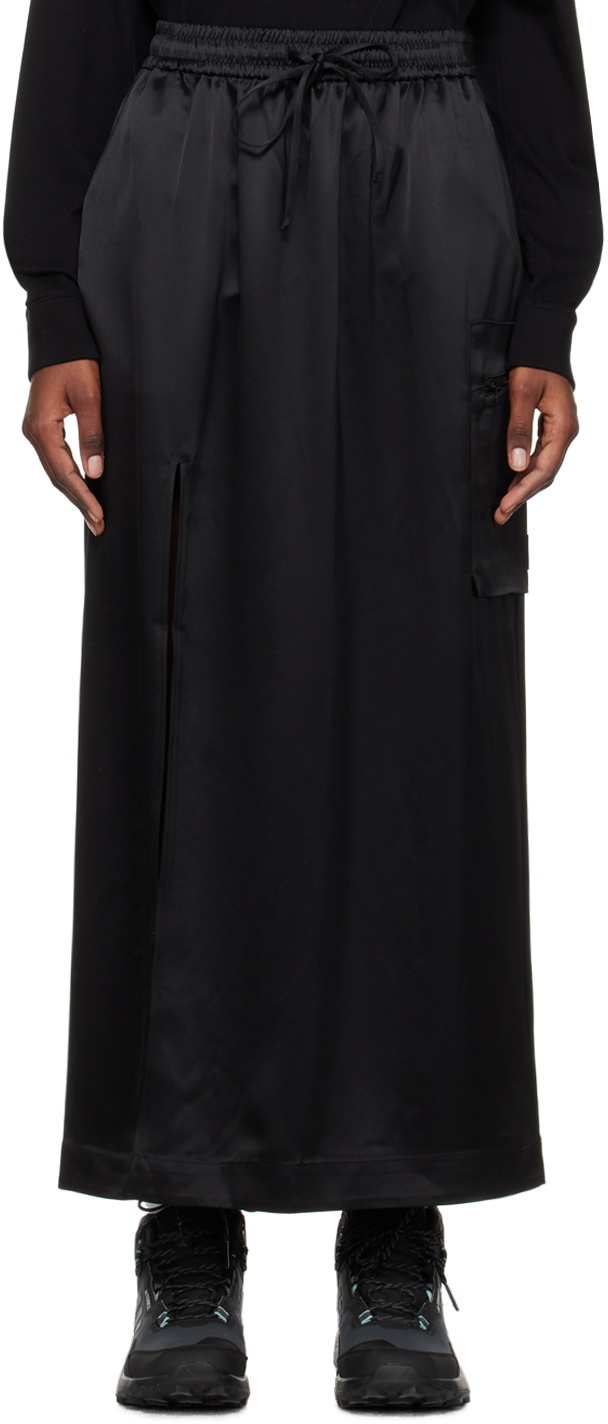 Y-3 Black Vented Midi Skirt Y-3