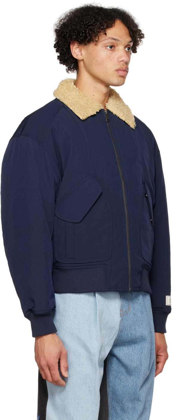 ADER error Navy Wegon Bomber Jacket ADER error