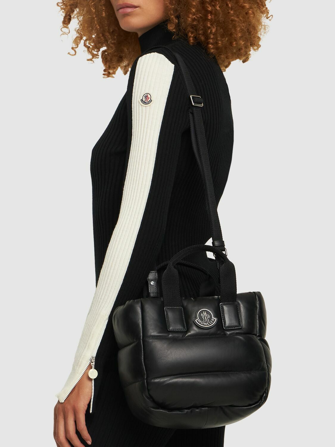 MONCLER - Mini Caradoc Quilted Leather Bag Moncler