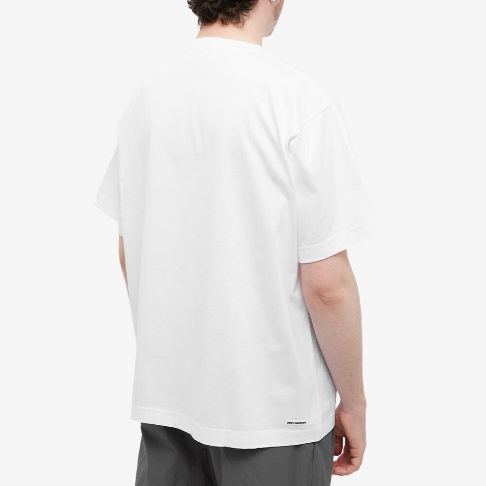 Uniform Experiment Men's Warp Logo T-Shirt in White Uniform Experiment
