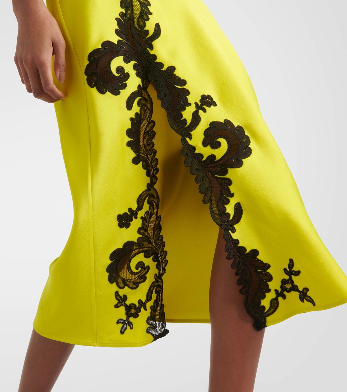 Versace Barocco lace-appliqué slip dress Versace