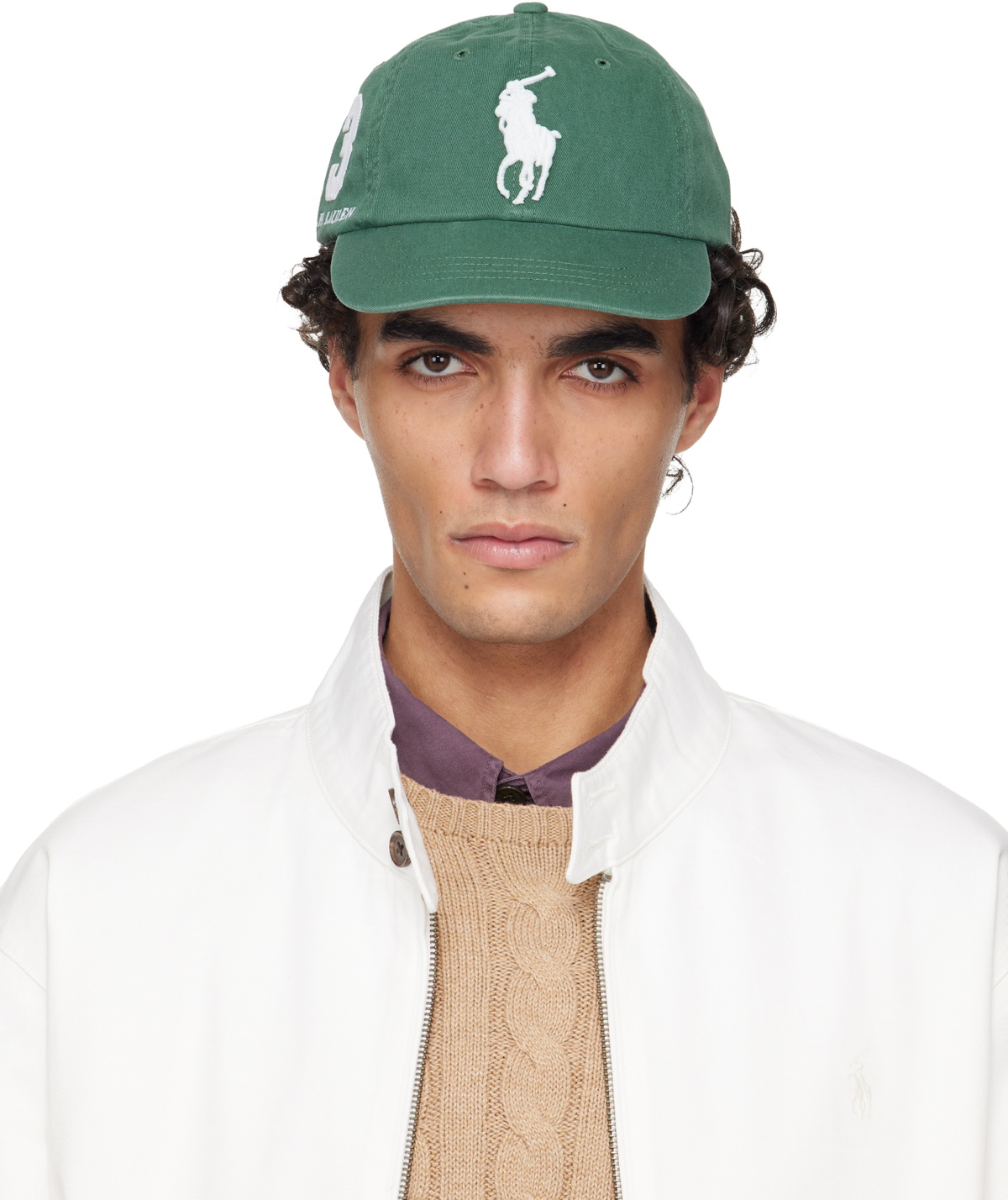 Polo Ralph Lauren Green Big Pony Twill Ball Cap Polo Ralph Lauren