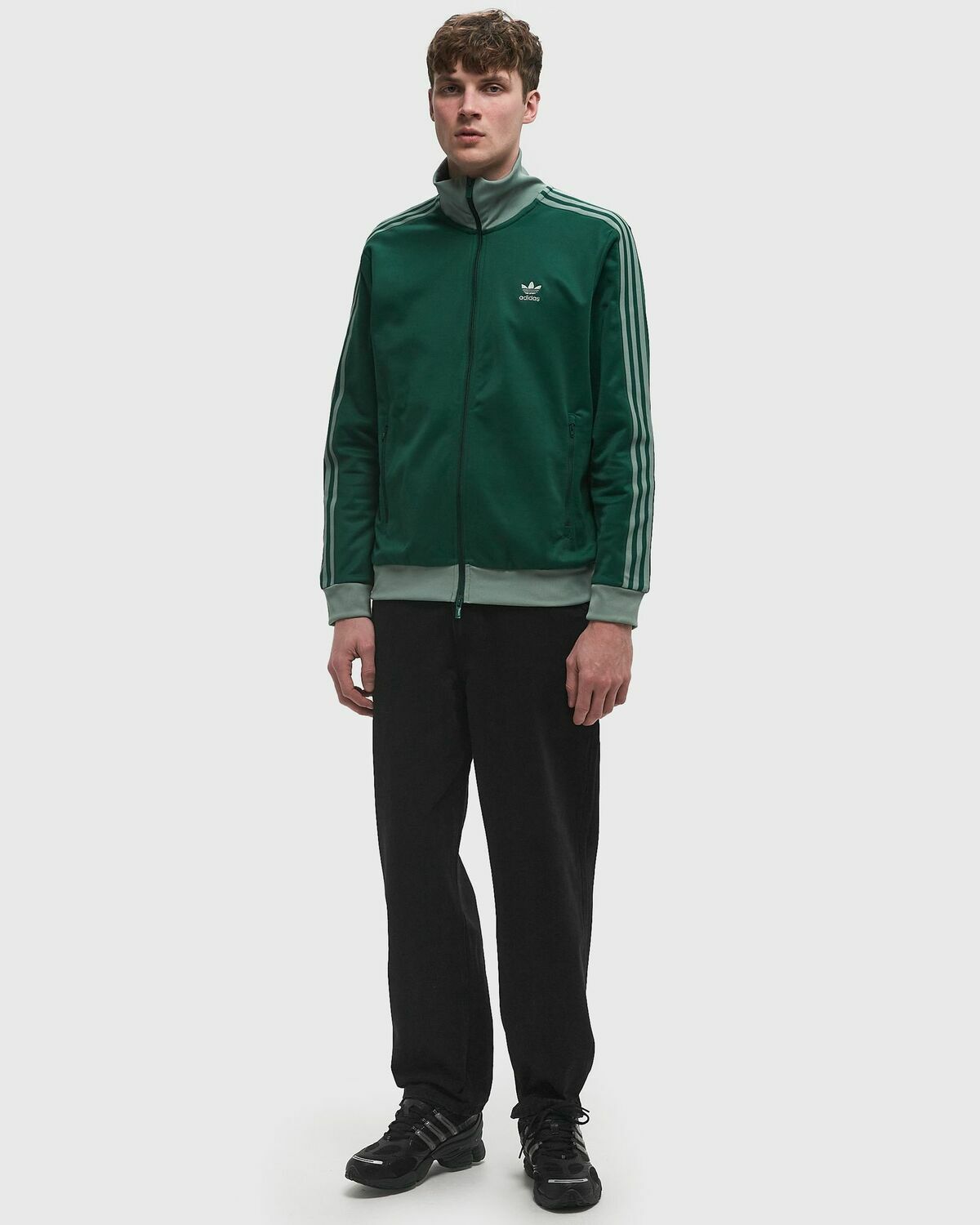 Adidas CLASSIC TRACK TOP Green Mens Track Jacket adidas