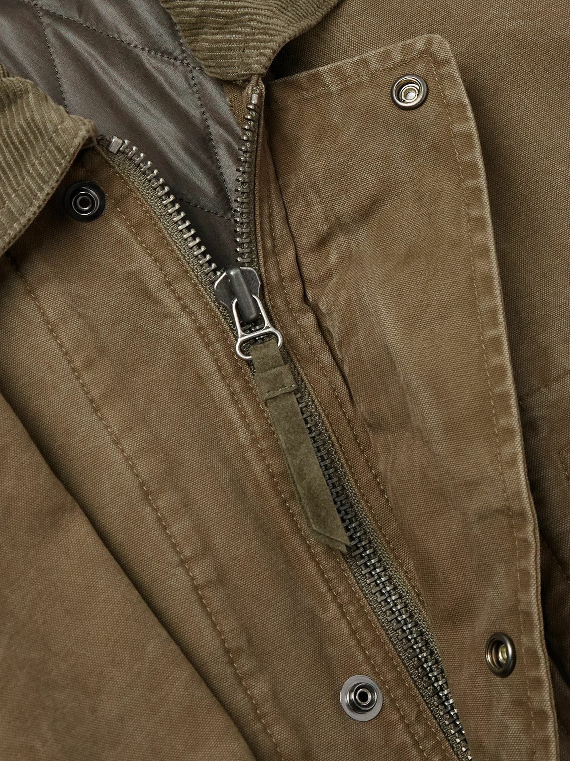 Marant - Kimel Corduroy-Trimmed Cotton-Canvas Field Jacket - Brown ...