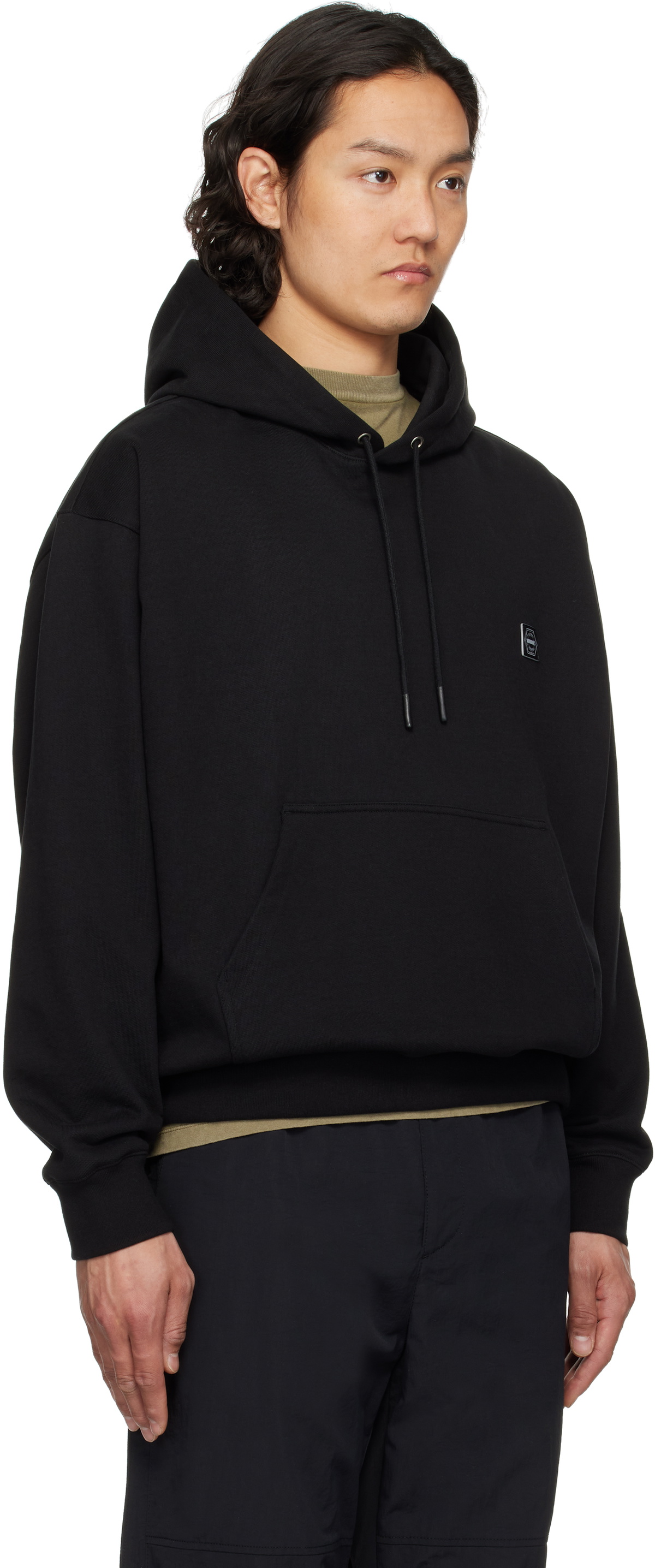 Solid Homme Black Gradient Embroidery Back Logo Hoodie Solid Homme