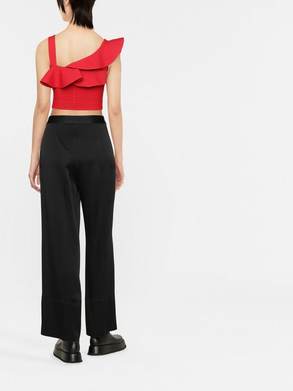 ALEXANDER MCQUEEN - Ruffle Detail Cropped Top Alexander McQueen