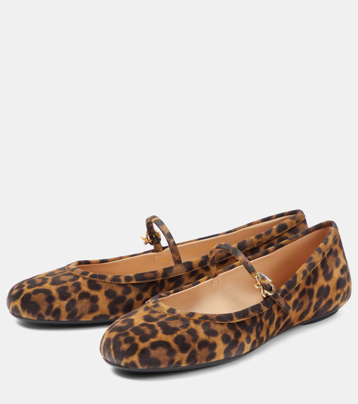 Gianvito Rossi Carla leopard-print suede ballet flats Gianvito Rossi