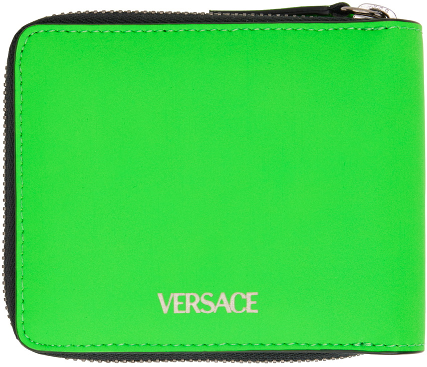 Versace Green Medusa Biggie Bifold Wallet Versace