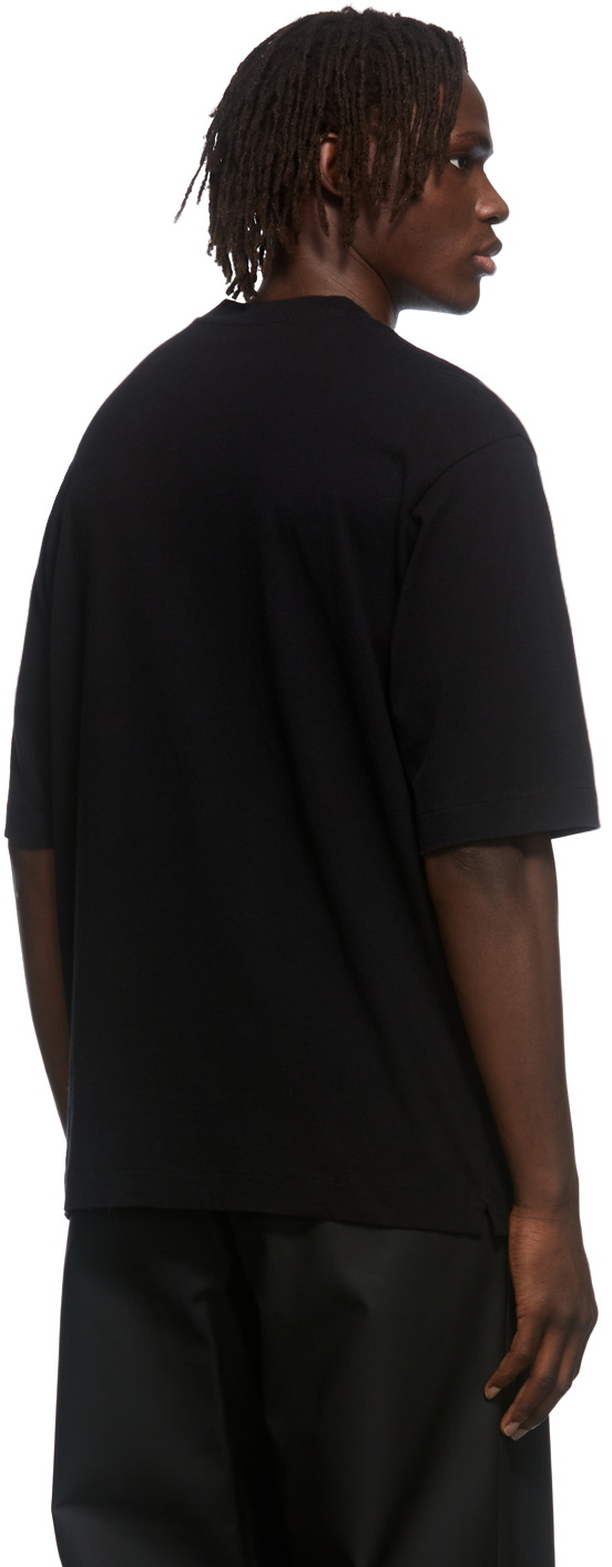 Off-White Black Slanted Logo Print T-Shirt Off-White