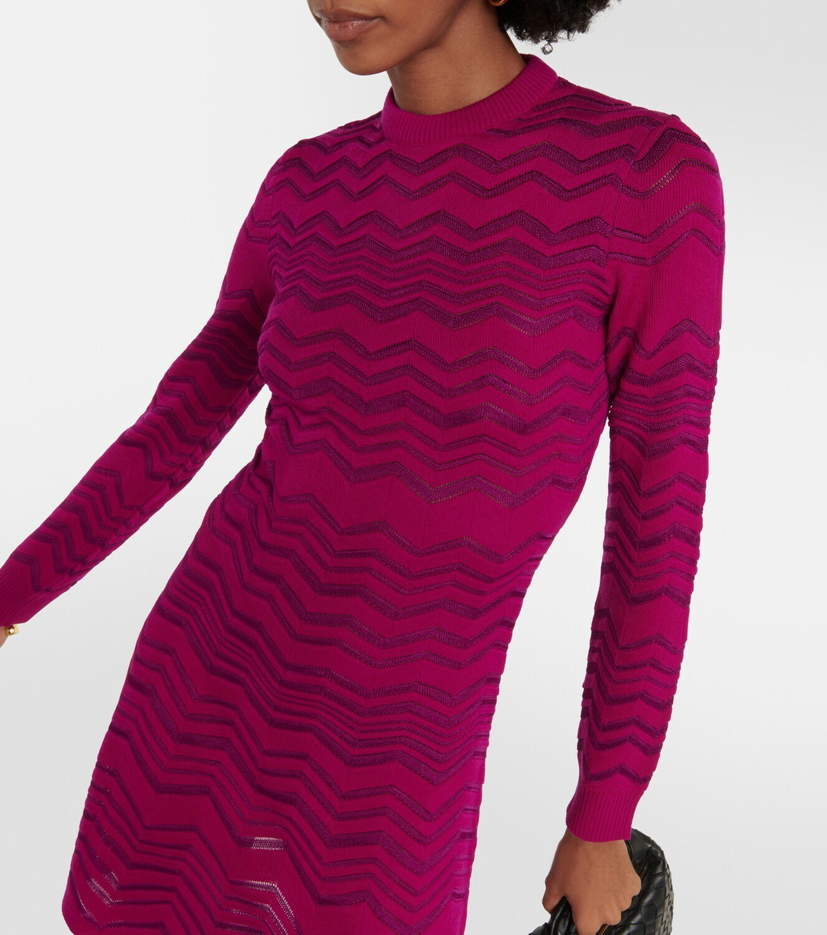 Missoni Chevron wool-blend minidress Missoni