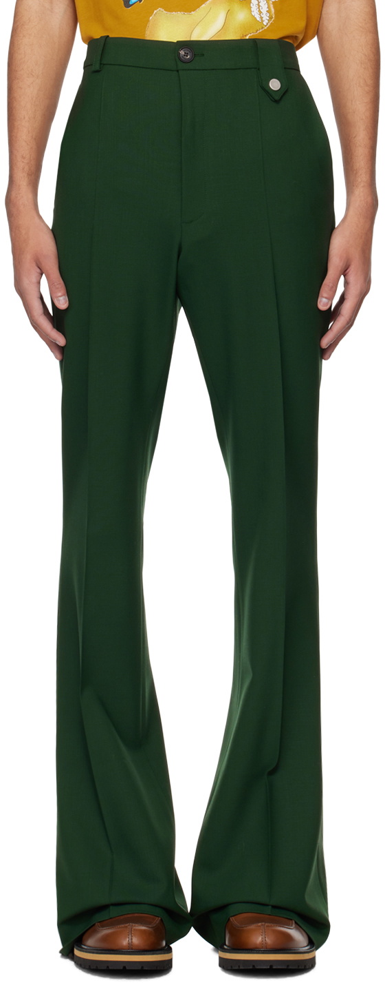 EGONlab SSENSE Exclusive Green Mega Flared Trousers EGONlab