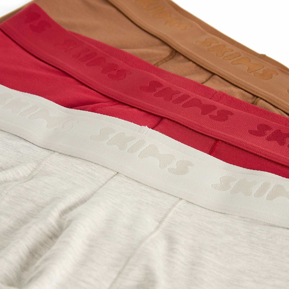 SKIMS Men's 3” Boxer Brief 3-Pack in Wood Multi SKIMS