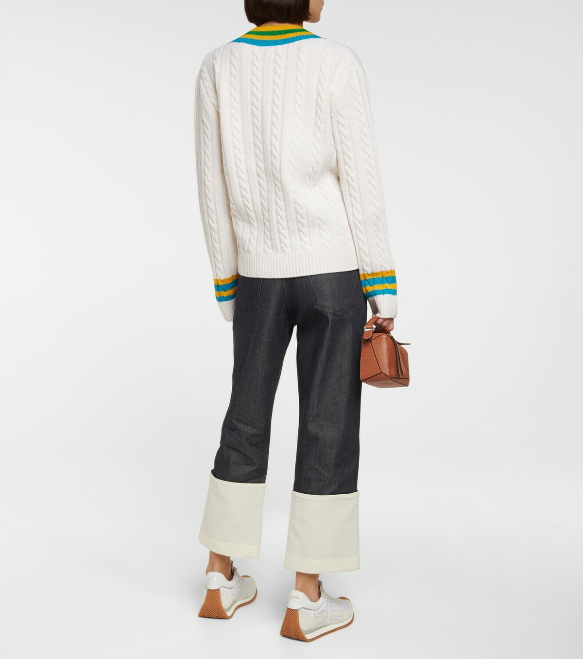 Loewe - Embroidered cable-knit wool sweater Loewe