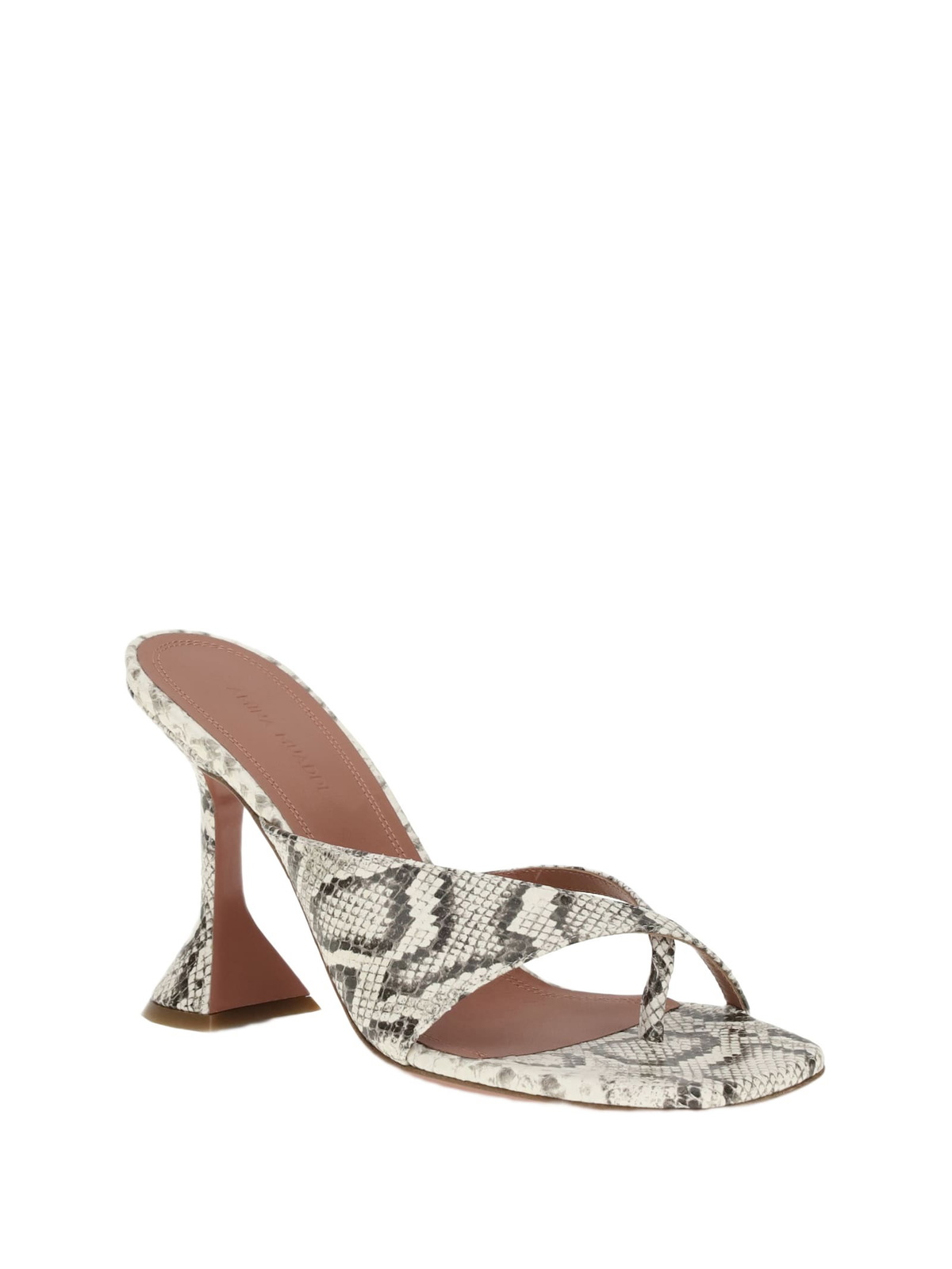 Amina Muaddi Python-patterned Shiona Sandals Amina Muaddi
